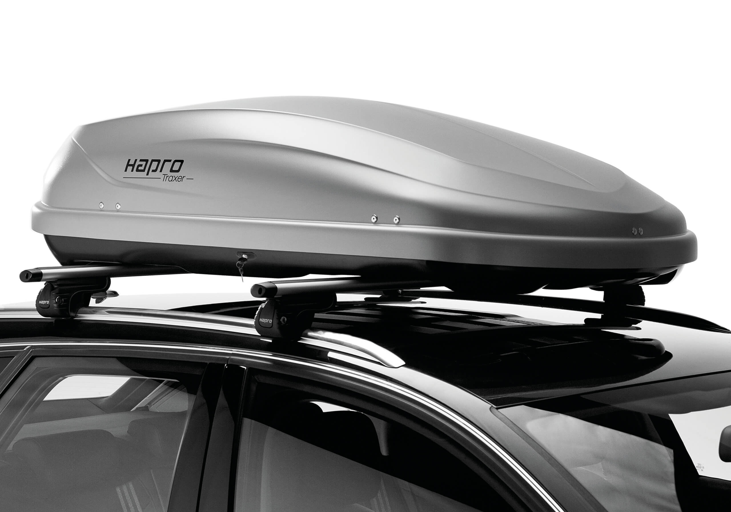 Hapro Traxer 4.6 roof box, silver grey, no. 38880.