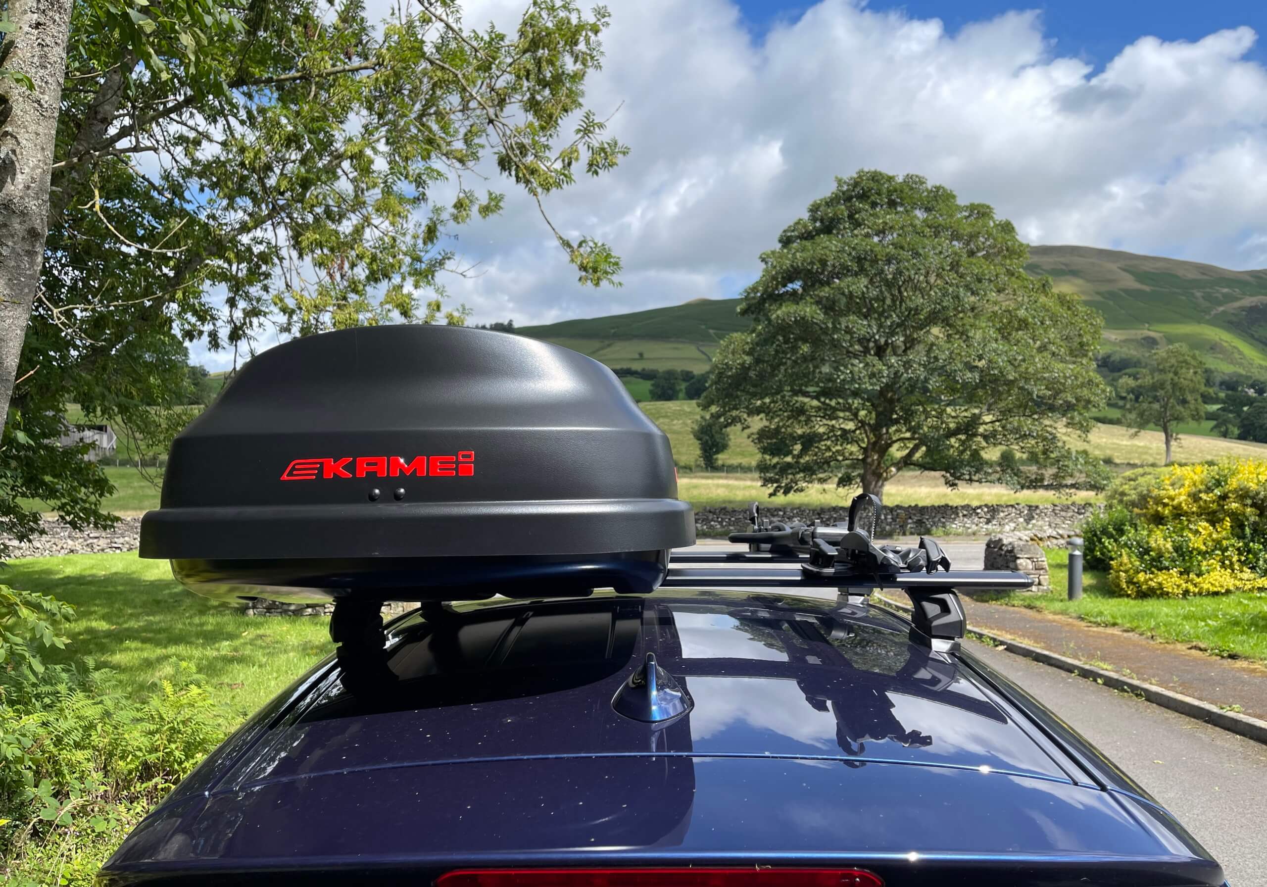 KAMEI Base 400 matt black DuoLift roof box, no. KM400.