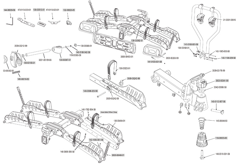 BUZZ RACK Scorpion 2 bike folding wheel support rack BRP602.
