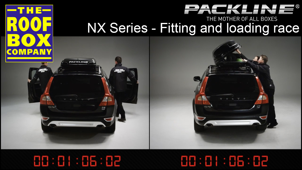 Packline NX-series roof box, gloss black, NX 195.